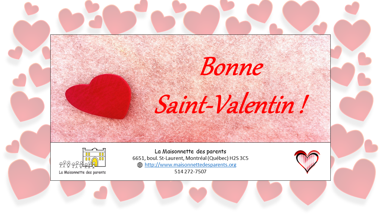 BONNE SAINT-VALENTIN ! - La Maisonnette des parents